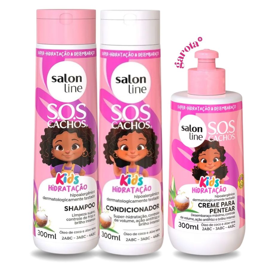 Garota PACK SALON LINE SOS CACHOS CEREZA KIT CHAMPÚ 300 ML ...
